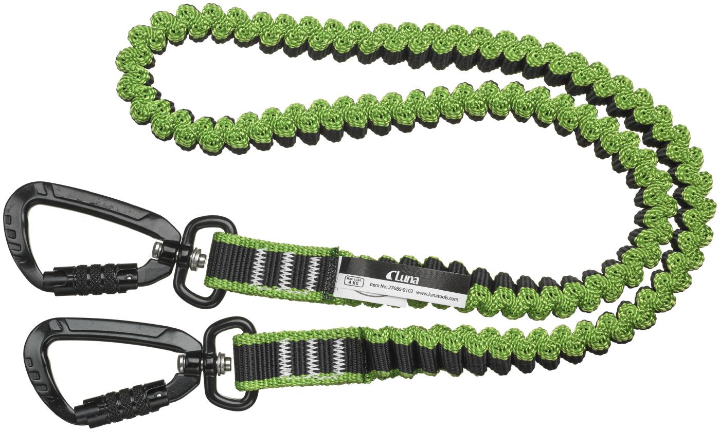 LANYARD ELASTIC 2 CARABINER - Luna tools