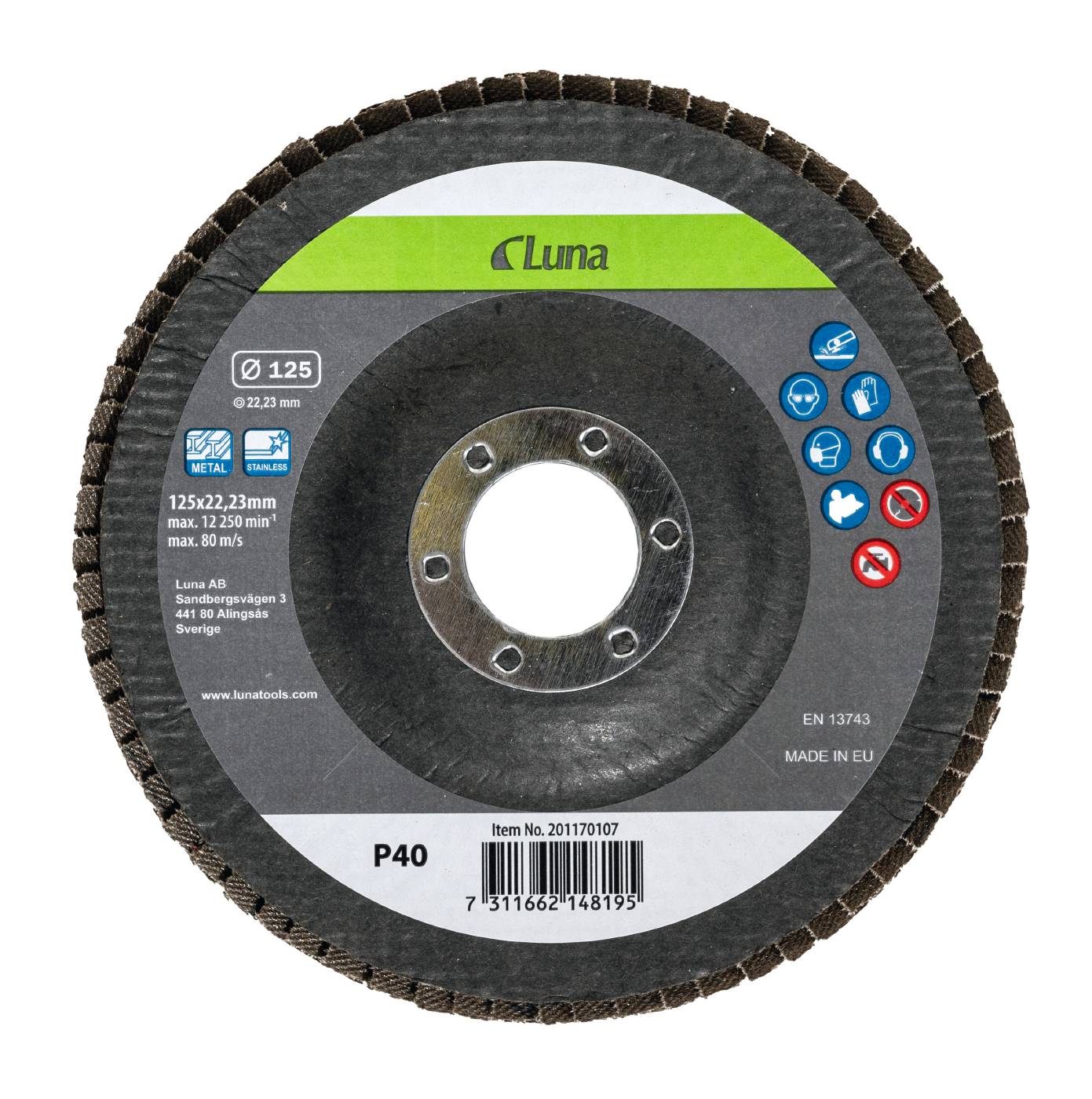 FLAP DISC 125MM G120 - Luna tools