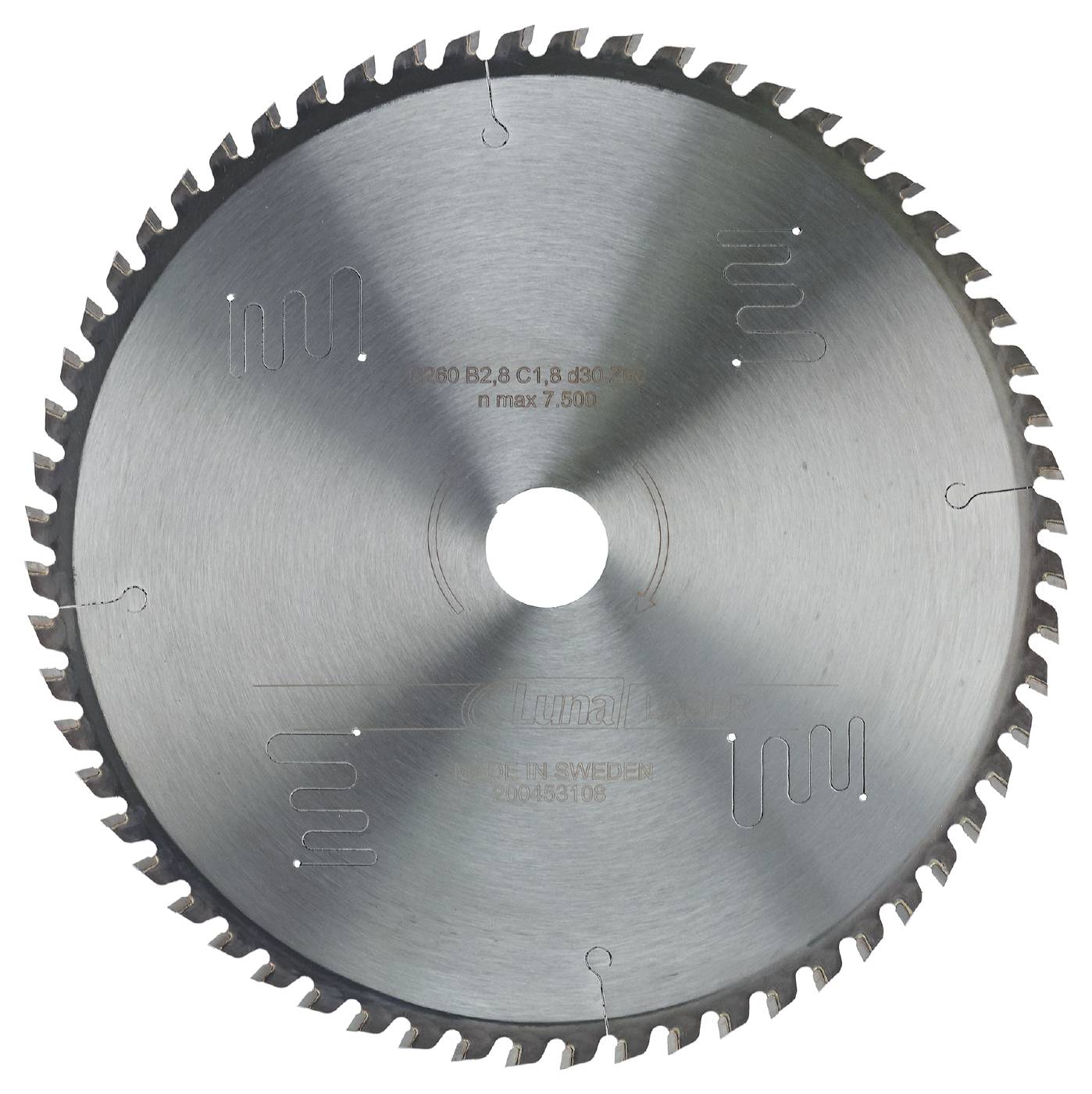 T.C.T CIR.SAWB.260X30 Z60 - Luna tools