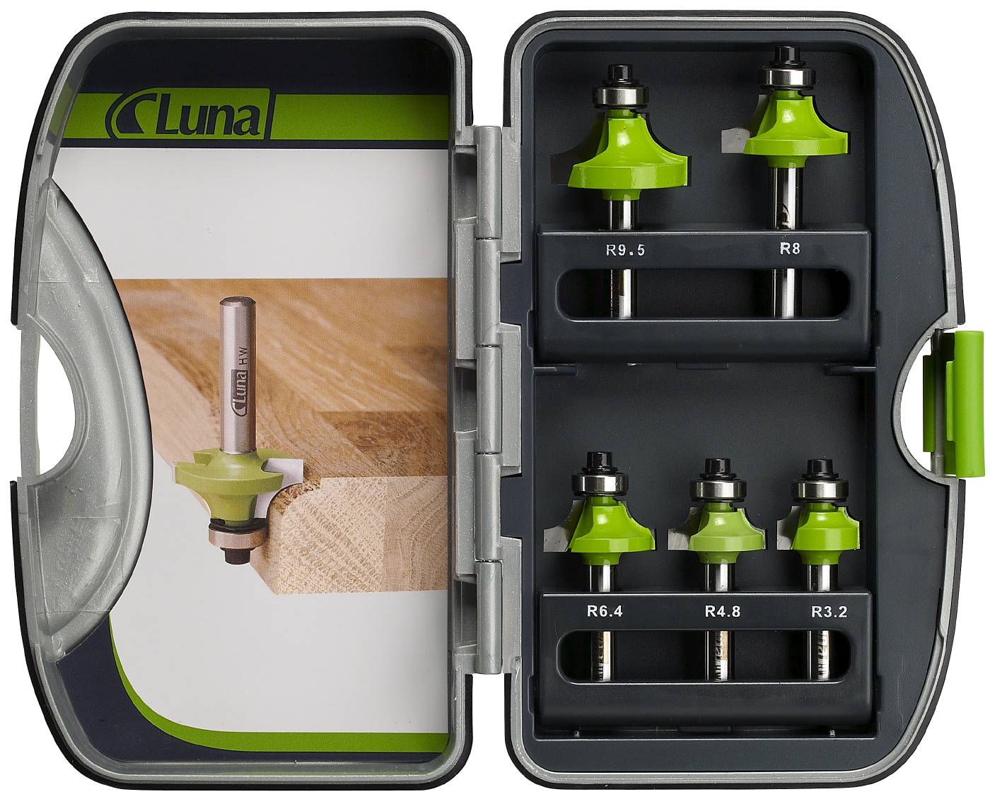 ROUTER BIT SET RADIUS 8MM 5PCS - Luna tools