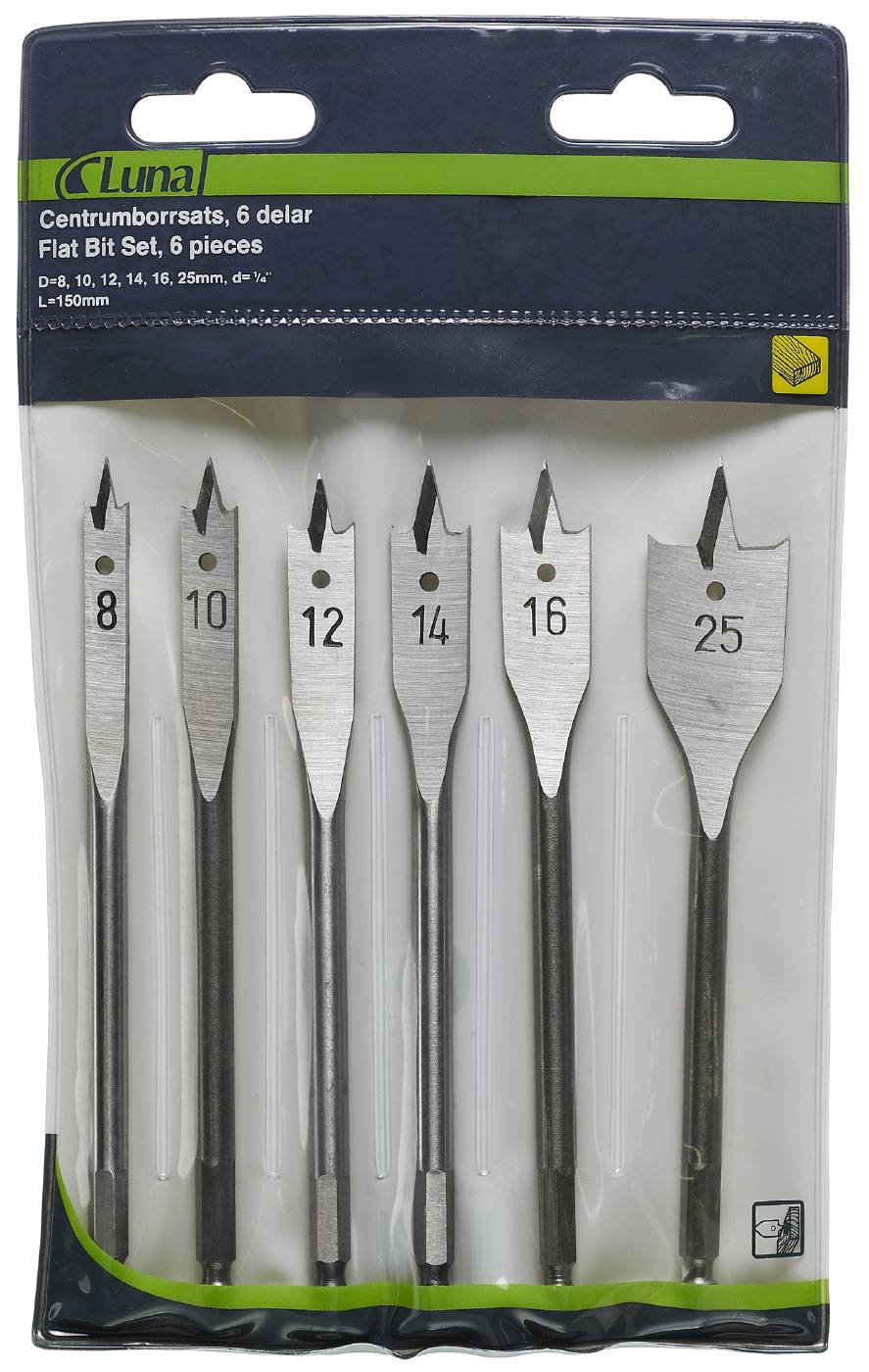 FLAT BIT SET 6 PCS - Luna tools