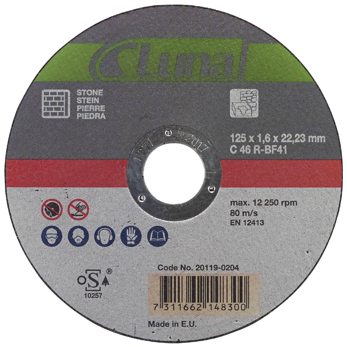 CUT OFF 125X1,6X22 STONE - Luna tools